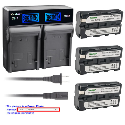 Kastar LCD Rapid Charger Battery for Sony NPF570 CCD-TRV68 CCD-TRV71 ...