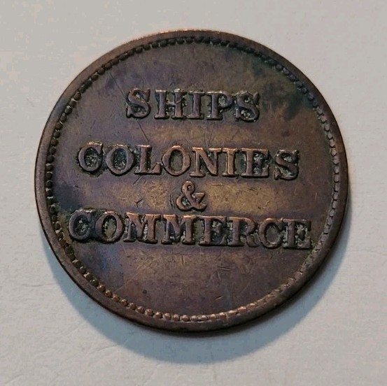 1835 Canada Ships, Colonies & Commerce - 1/2 penny Token Breton 997 PE ...