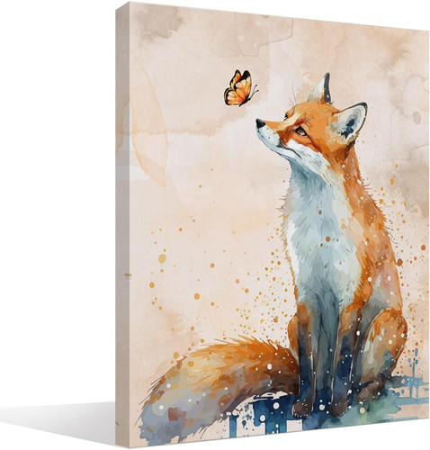 Fox Printable Wall Art Decor,Woodland Fox Animal Nursery Wall Art ...