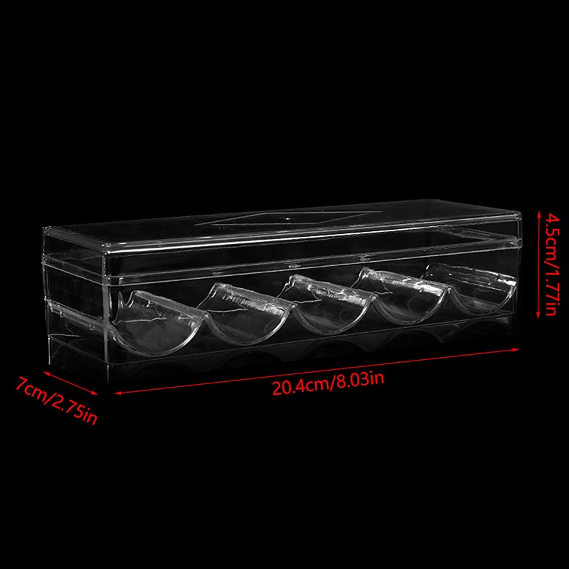Poker Chip Tray 5 Grids Poker Chip Display Clear Acrylic Chip Trays ...