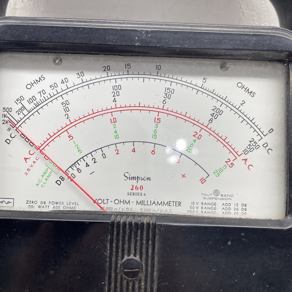 Simpson 260 Multimeter No Leads Untested Amp Ohm Resistance Meter ...