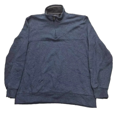 Arrow Jumper Sweater Men's Blue Quarter-Zip High Neck Long Sleeve Size ...