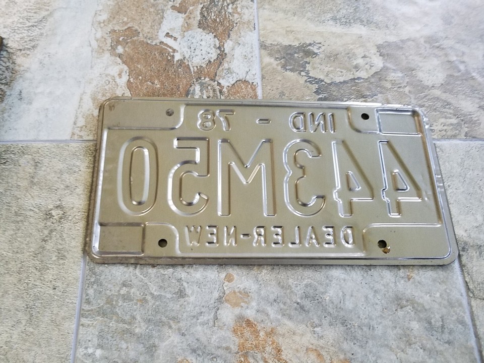 1978 Indiana DEALER Auto Vehicle Car Truck License Plate 443M50 | eBay