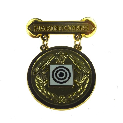 US Marine Corps Pistol Competition Badge Pin USMC Marksmanship Insignia ...