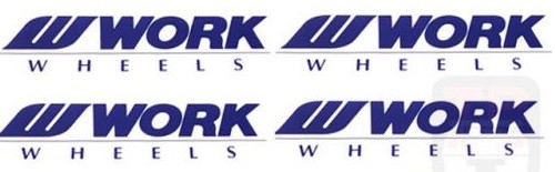 4 PCS Blue WORK Wheel XT7 XD9 XT-7 XD-9 WHEELS RIM DECAL STICKER VINYL ...