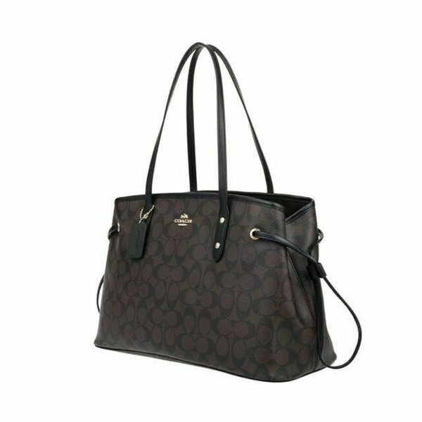 Coach Drawstring Signature Drawstring Carryall Shoulder Bag - Brown for ...