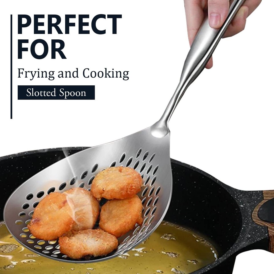 KAYCROWN Skimmer Slotted Spoon 304 Stainless Steel Ladle/Strainer for ...