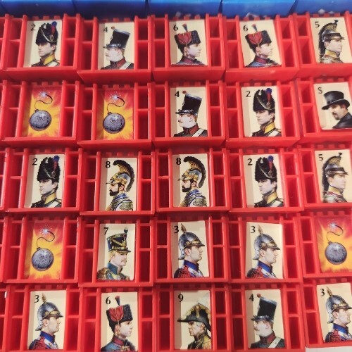 Milton Bradley Stratego 1999 Replacement Lot of Plastic Red Blue Army ...