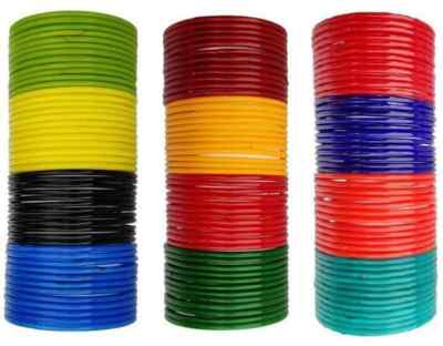 144 Multi Color Plain Bangles 12 Pieces Each Color Of 12 Color | eBay ...