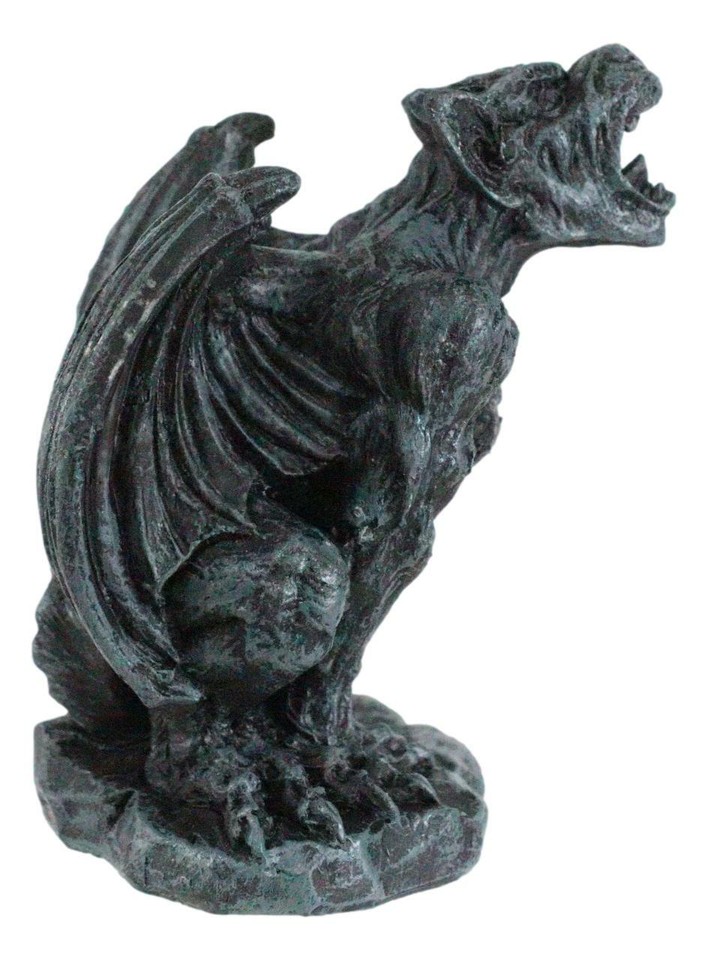 Howling Gothic Winged Werewolf Wolf Man Gargoyle Decorative Miniature ...