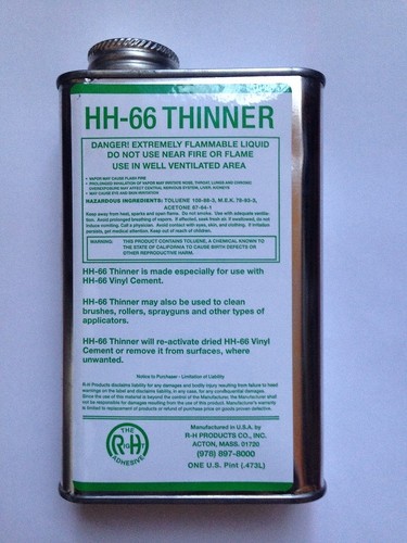 1 US Pint (473ml) Thinner for HH66 HH-66 Vinyl Adhesive Glue Cement ...