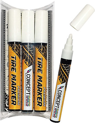 Premium Tire Marker Pens, White Waterproof Paint Markers for Car Tire ...