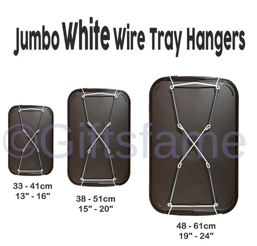 Jumbo Large White Wall Display Plate Dish Wire Spring Hanger Holder ...