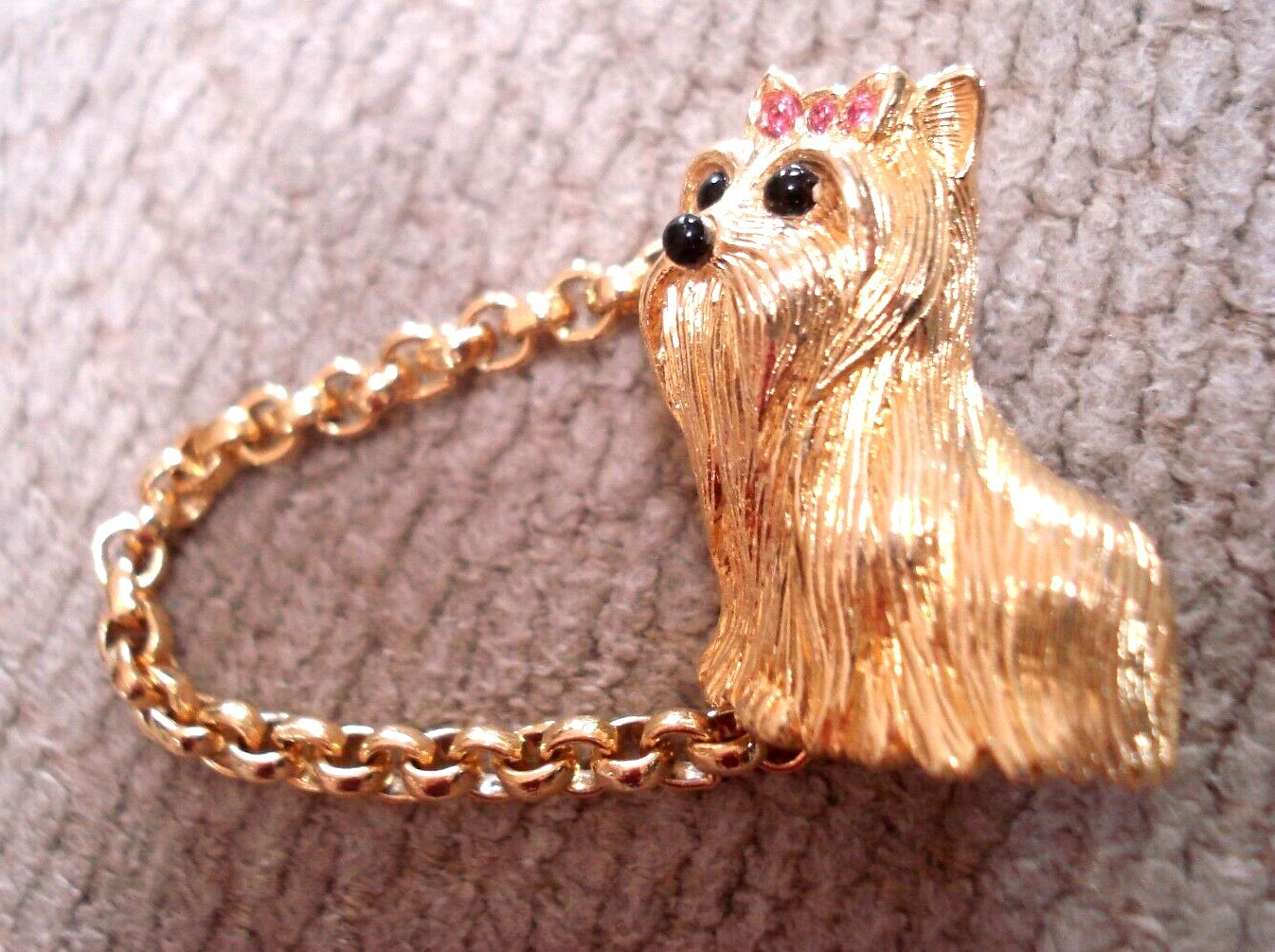 RARE ADORABLE Joan Rivers VERONICA Yorkie Dog Crystal… - Gem