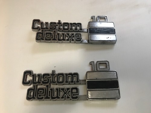 Chevrolet C10 Custom Deluxe 10 Emblems Pair Squarebody 75-80 | eBay
