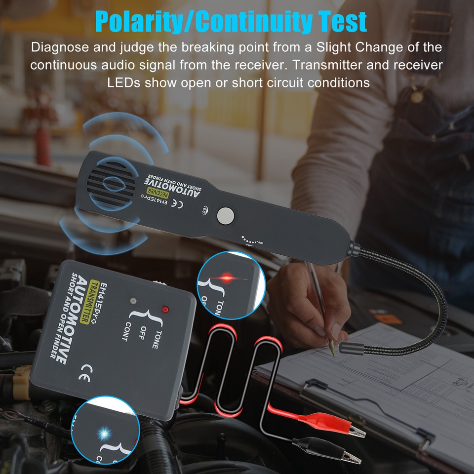 Automotive Open and Short Circuit Tester DC 6-42V Car Wire Cables ...