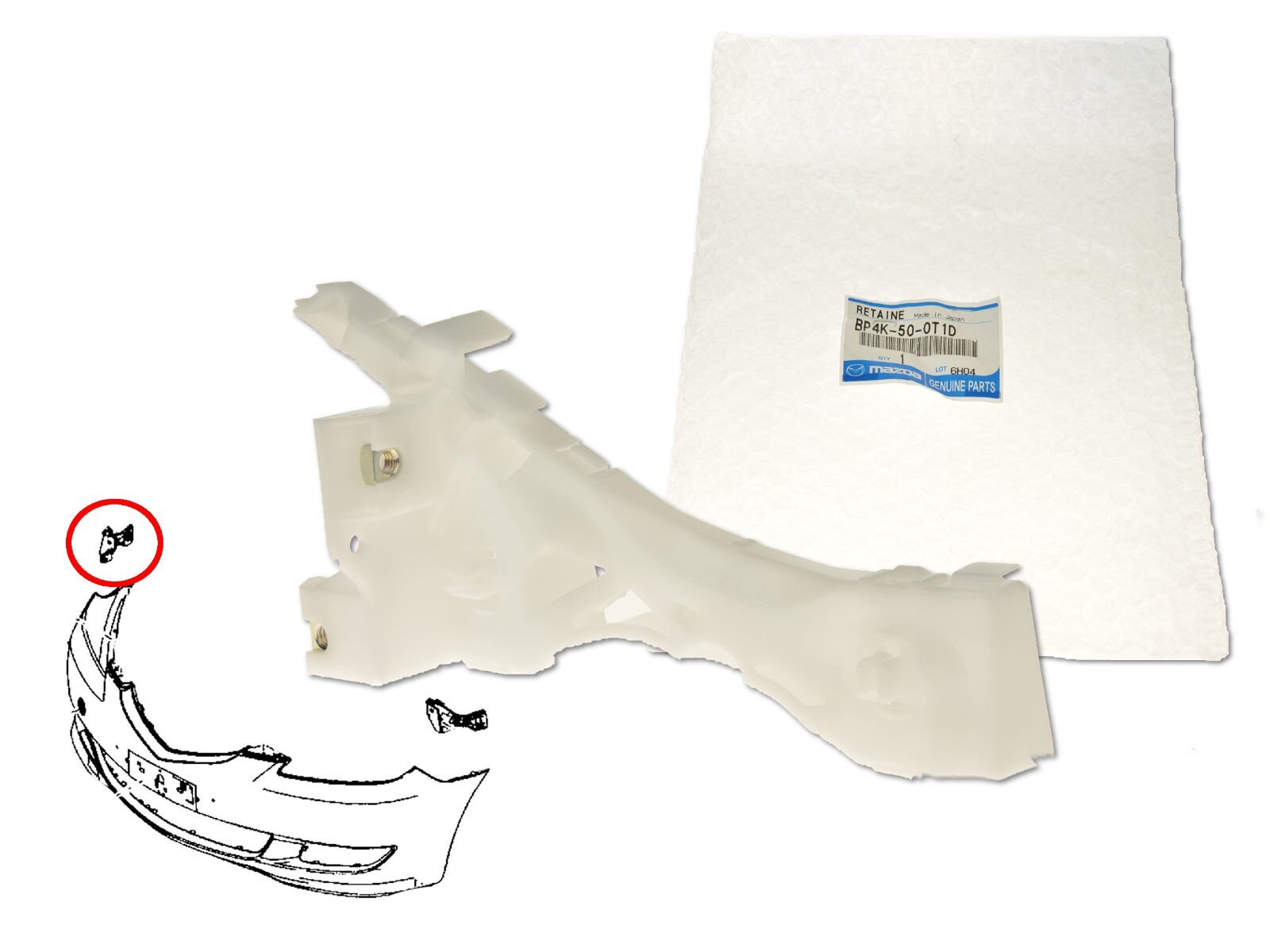 Retainer Front Bumper RH BP4K-50-0T1D OE for Mazda3 | eBay