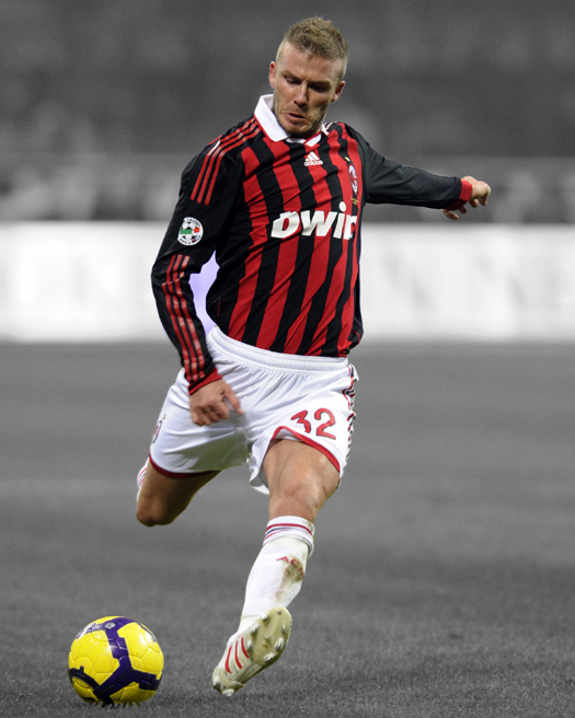 David Beckham In Milan David Beckham Ac Milan Team Mate Andrea