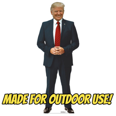 PRESIDENT DONALD TRUMP Lifesize Plastic OUTDOOR YARD SIGN Standee ...