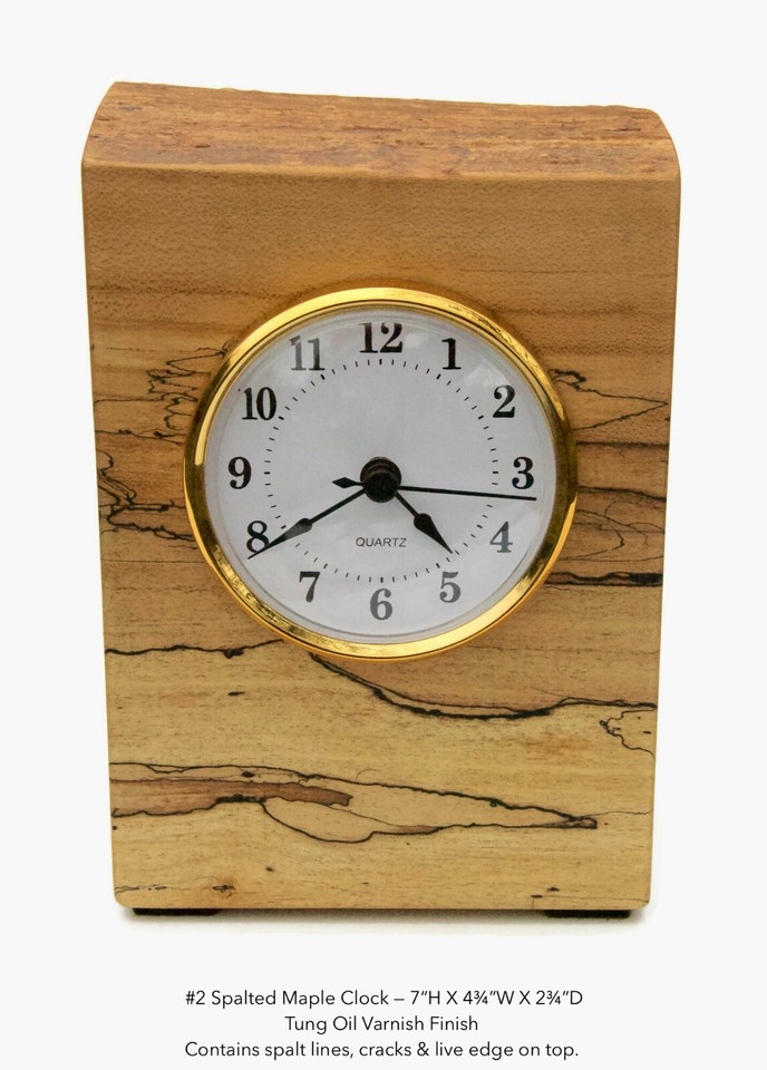 Spalted Maple Wood Clock with 3" Diameter Quartz Movement | eBay
