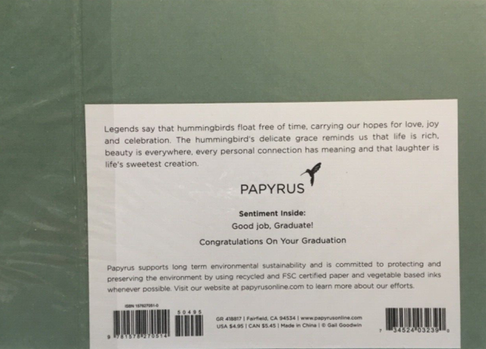 Papyrus- Graduation- Kids in Caps & Gowns- Glitter Flower Bouquets | eBay