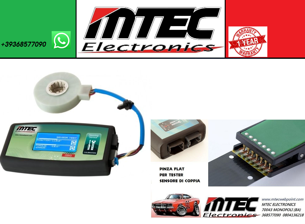 Universal Tester for Digital Steering Torque Sensors + Clamp for Flat ...