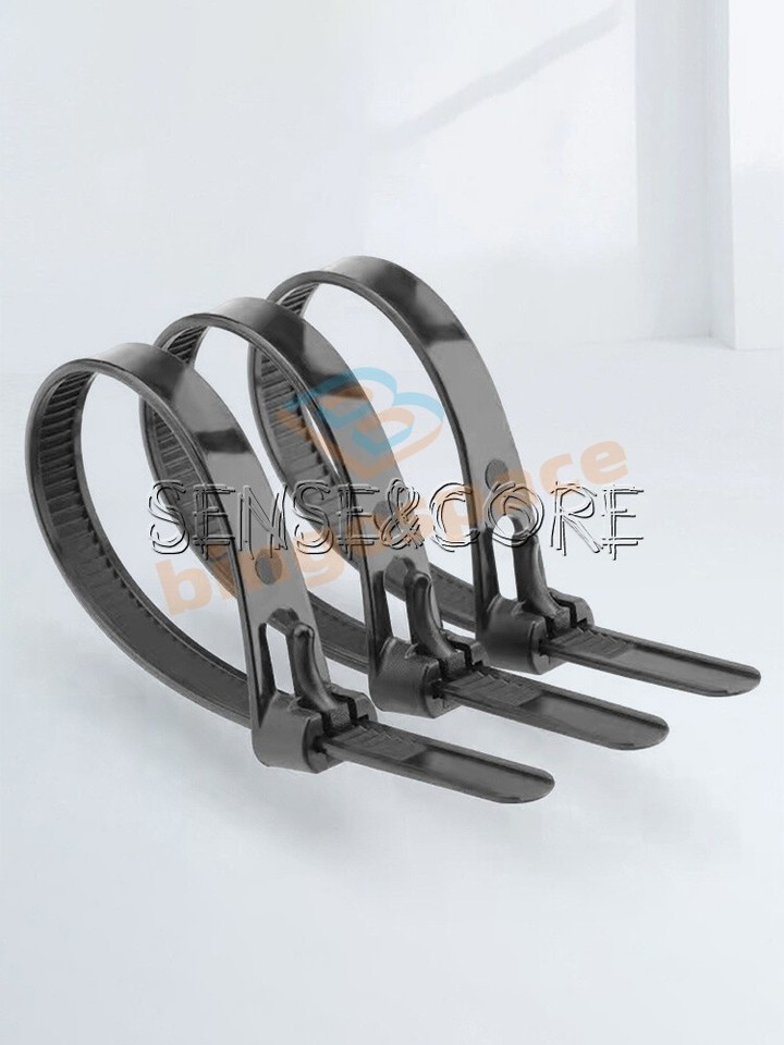 100PCS Cable Zip Ties Detachable Nylon Strap Reusable Plastic Self-Locking Tape | eBay