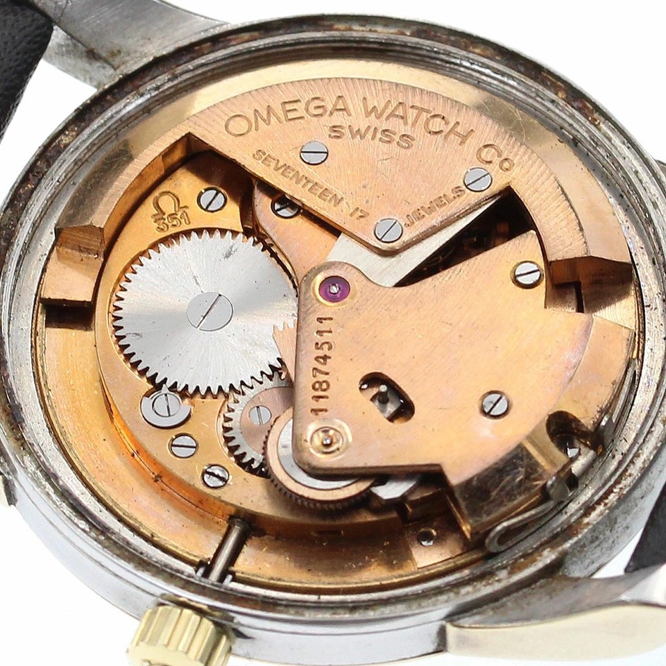 Omega 2577-6 Half Rotor Cal.351 Automatik Herrenuhr gebraucht aus Japan ...