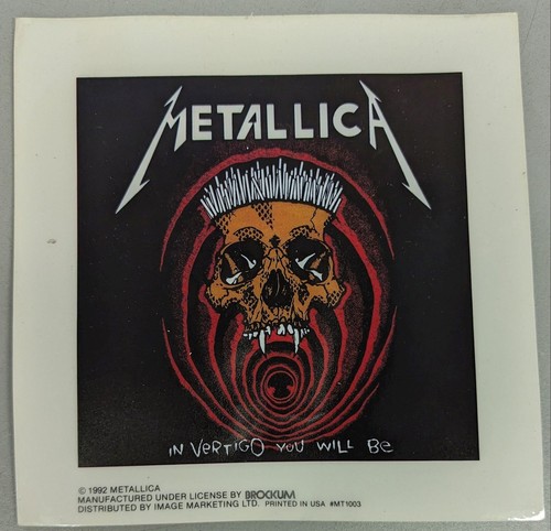 5 Lot 1992 Metallica Band Vintage 90s Window Art Cling Stickers Image ...