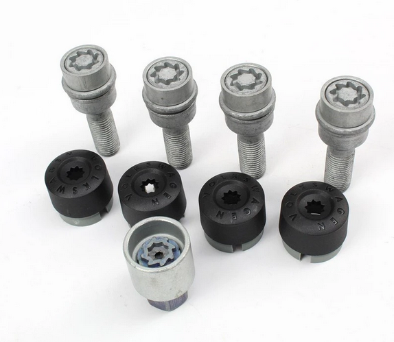 Genuine VW Locking Wheel Bolt Set 2H0698137A Volkswagen for sale online ...