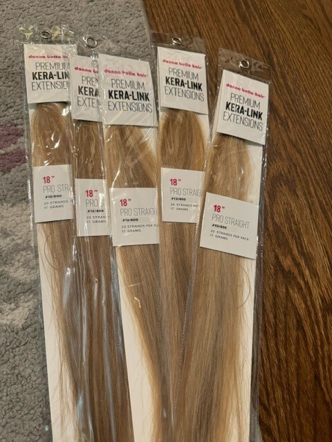 Donna Bella Premium I-link Hair Extensions - Light Ash/Blonde #12/600 ...