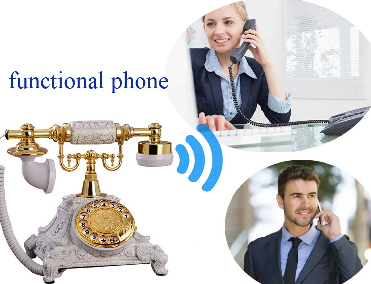 Rotate Vintage Fixed Telephone Revolve Dial Antique Landline Phone Home ...
