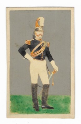 Antique NOBLE GUARD Occupational HAND COLORED CDV Man in Uniform Photo ...