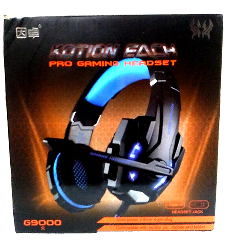 Kotion Each ~G9000 Pro Gaming Headset Gold Plated 3.5mm 4-pin Plug ~New ...
