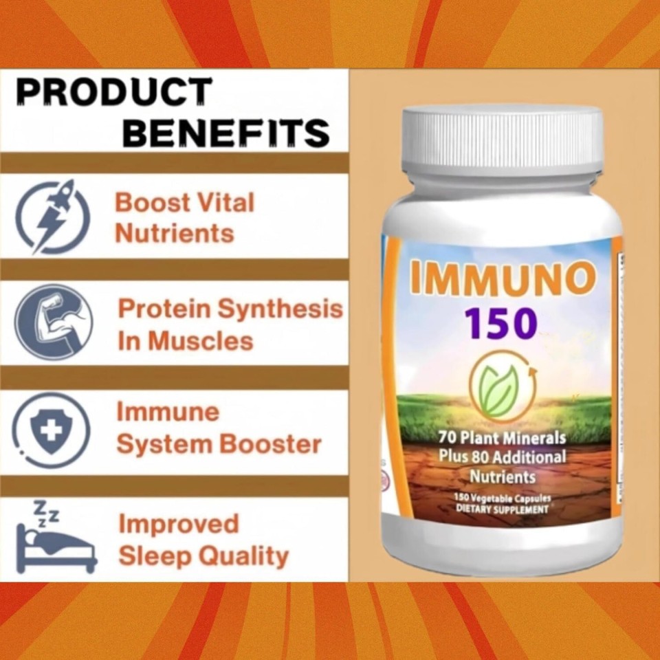 IMMUNO 150 THE ULTIMATE MULTI VITAMIN, IMMUNE BOOSTER. 150 CAPS - FREE ...