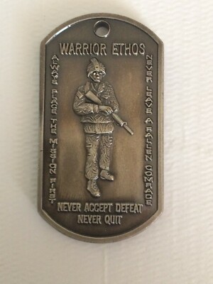 US Army Deputy Chief of Staff G4 Command Warrior Ethos Challenge Coin ...