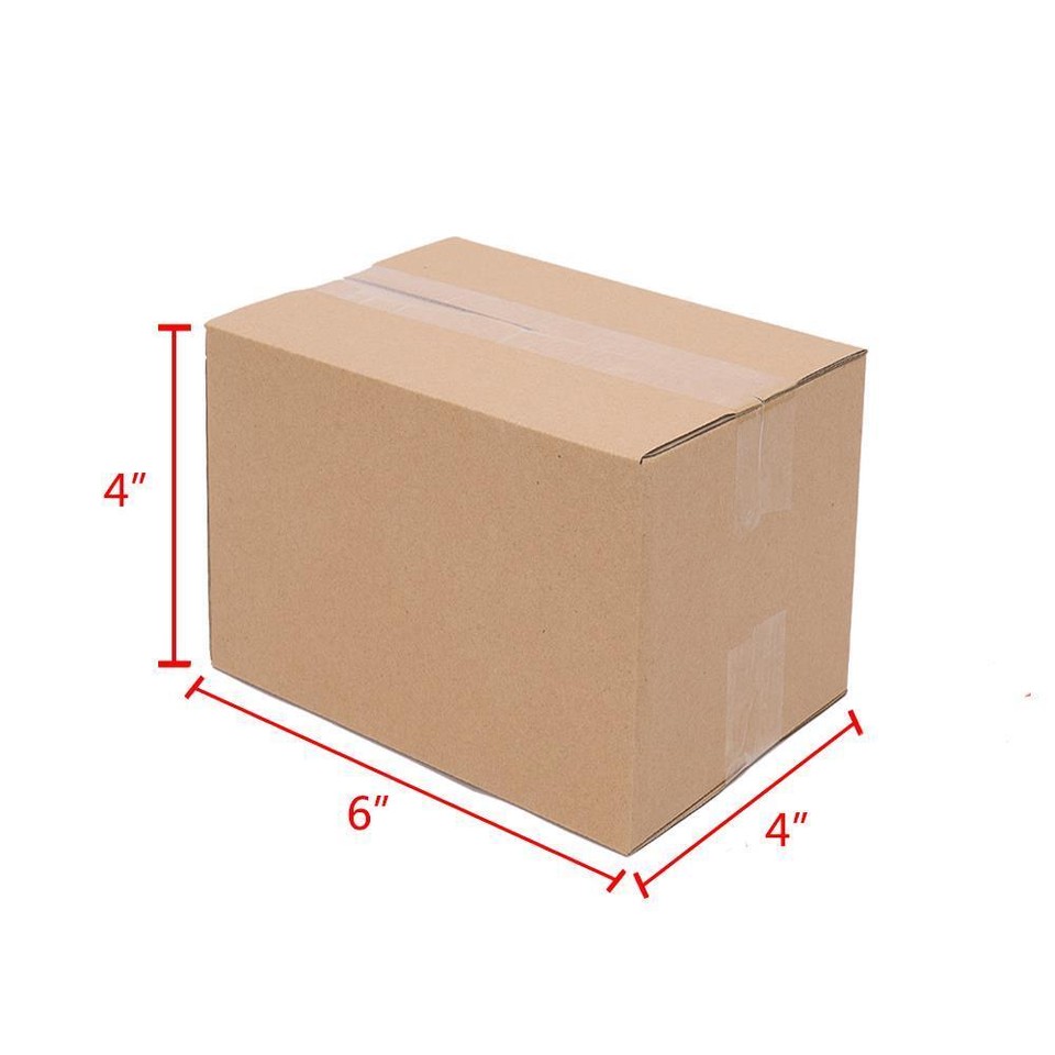 100 Pieces 6x4x4 Cardboard Boxes Mailing Moving Packing Shipping Box ...