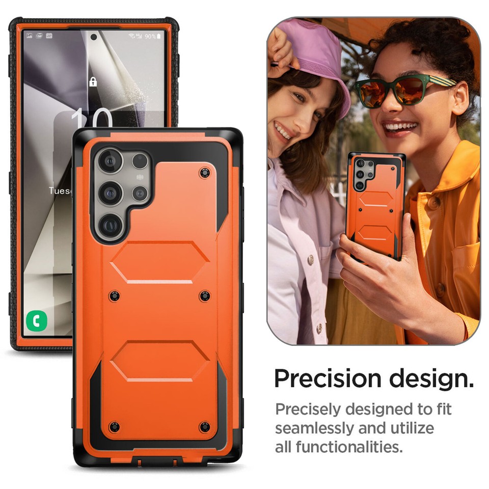 Hybrid Rugged Hard Protective Phone Case Cover + Tempered Glass Screen ...