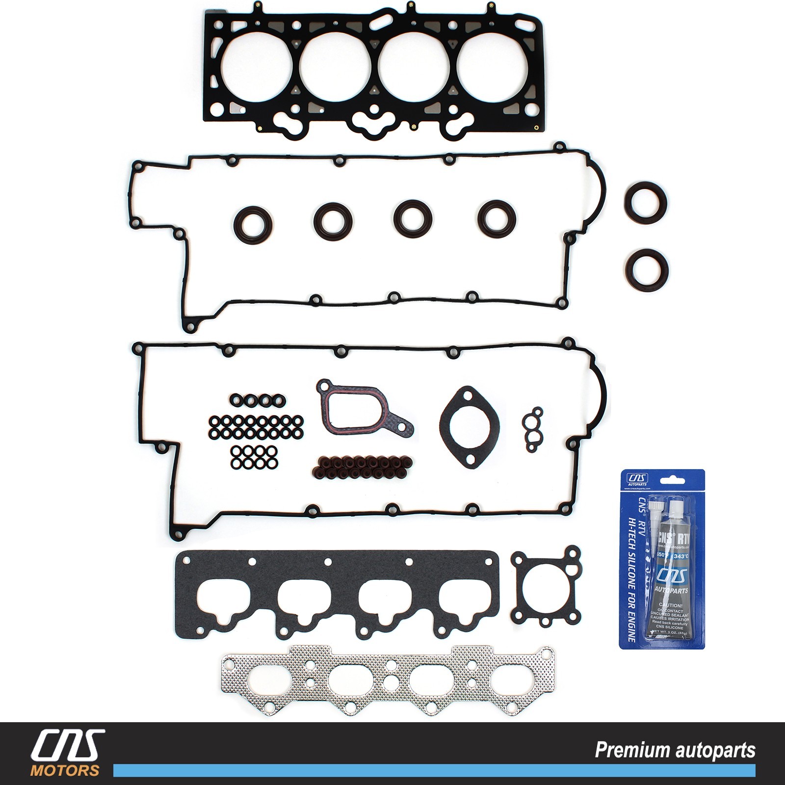 Cylinder Head Gasket Set w/ Silicone Fits 01-10 Hyundai Kit 2.0L G4GF ...