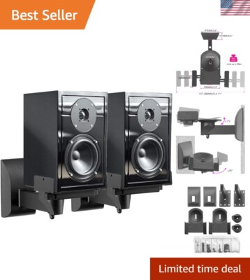 Speaker Wall Mounts, Dual Speaker Stands for Surround Sound Speakers ...