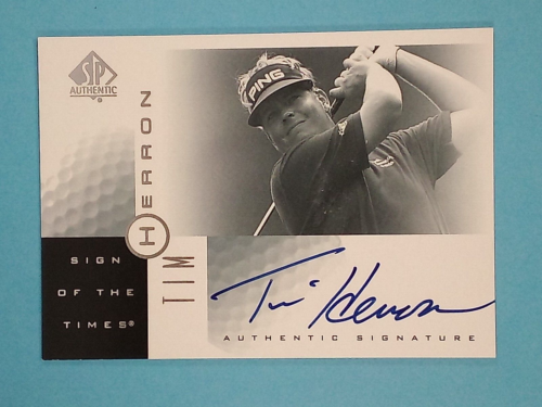 2001 SP Authentic Sign Of The Times Signature AUTO Tim Herron #TH | eBay