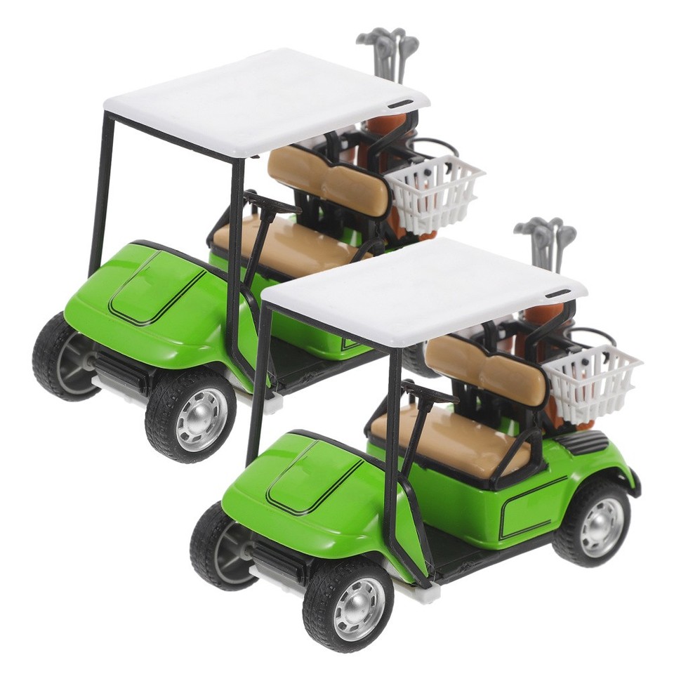 2pcs Alloy Golf Cart Model - Miniature Golf Cart Diecast Toys for 1:36 ...