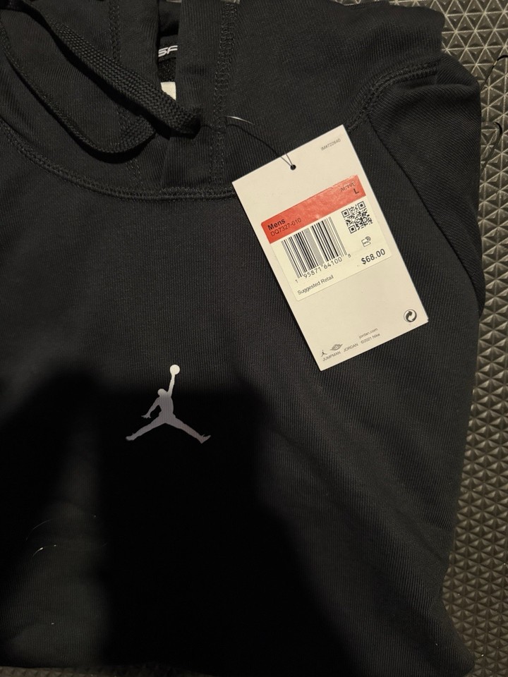 DQ7327-010 NWT Men’s Jordan Dri-Fit Sport Crossover Fleece Hoodie Size ...