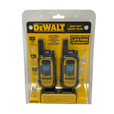 DEWALT DXFRS300 Two Way UHF/FM Radio Walkie Talkie - Set of 2 ...