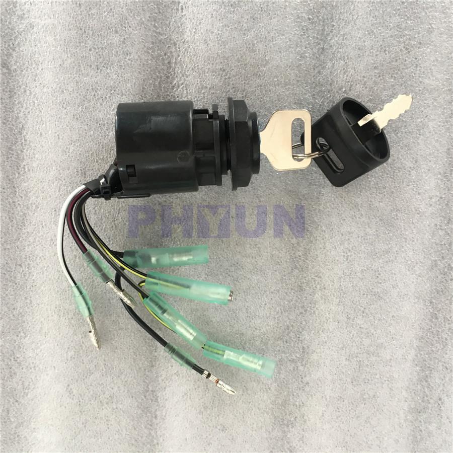 Ignition Switch w/Keys #35100-ZV5-013 Replacement For Honda Outboards ...