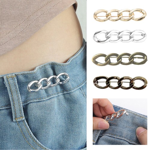 Waist Buckle Alloy Chain Shape Lapel Pin Tightening Clothing Brooch ...