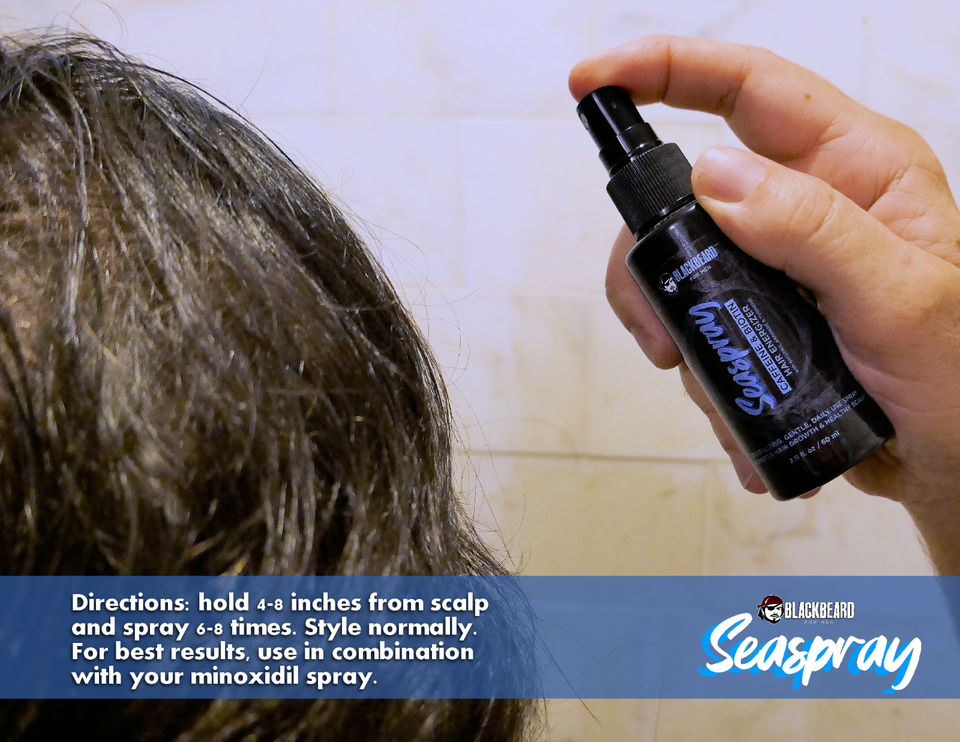 Blackbeard Seaspray Hair Energizer - Men's Hair Serum Spray - 2.1 Fl Oz ...