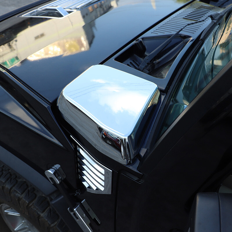 ABS Silver Hood Air Intake Outlet Trim Auto Parts Cover For Hummer H2 ...