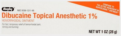 Rugby Dibucaine Ointment 1% Hemorrhoid Pain Relief 1 oz __ | eBay