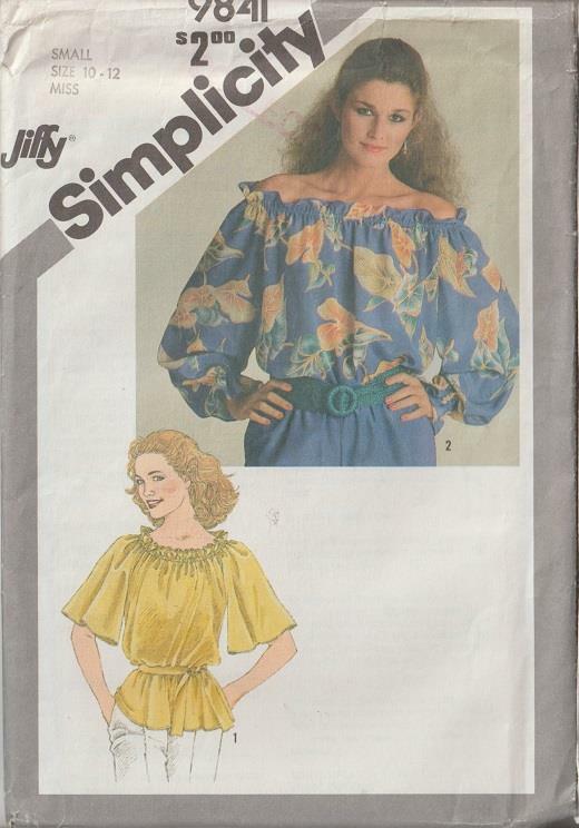 OOP Simplicity Peasant Tops Sewing Pattern Misses Size You Pick 9841 | eBay